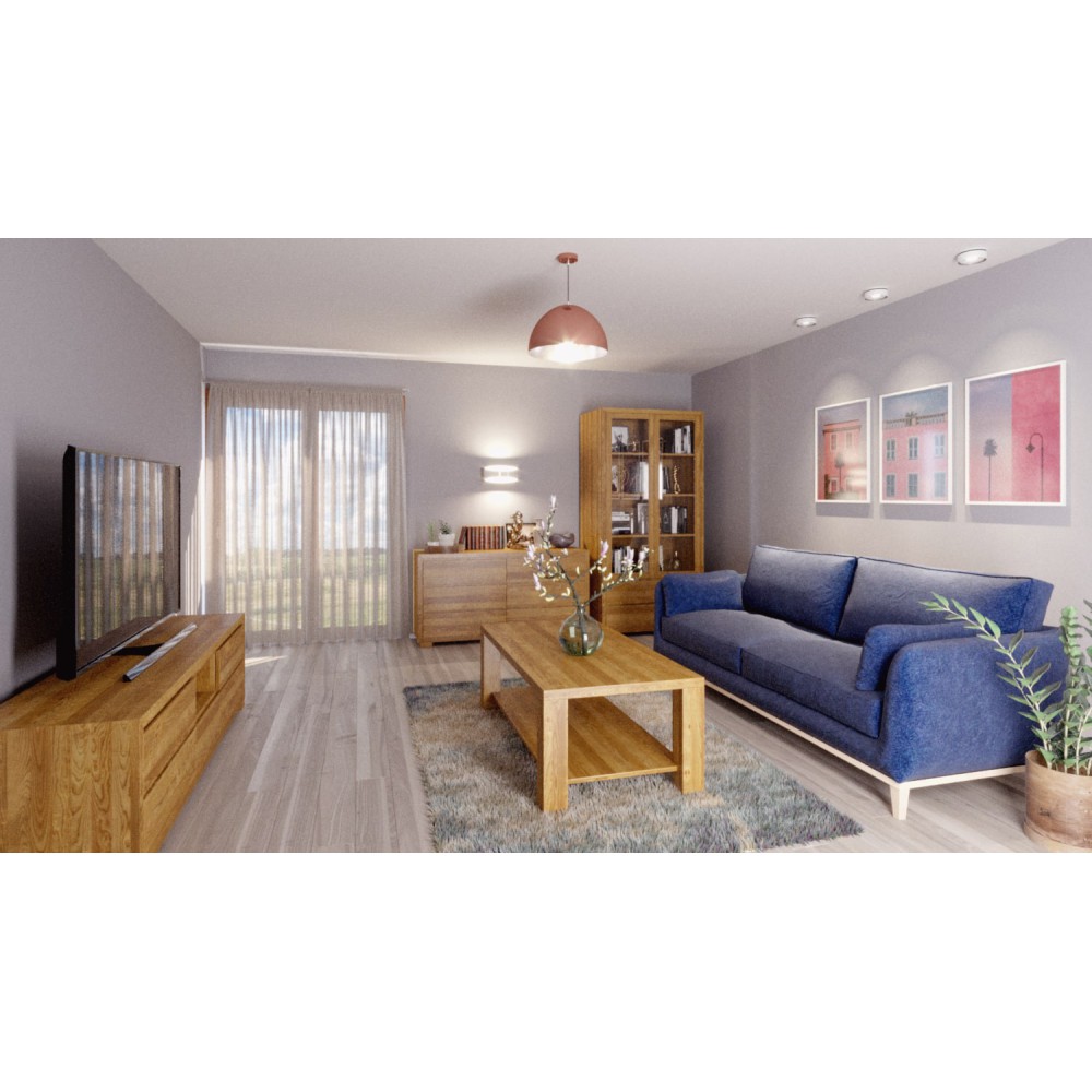 Komoda dębowa QUATTRO (2d + 2s)